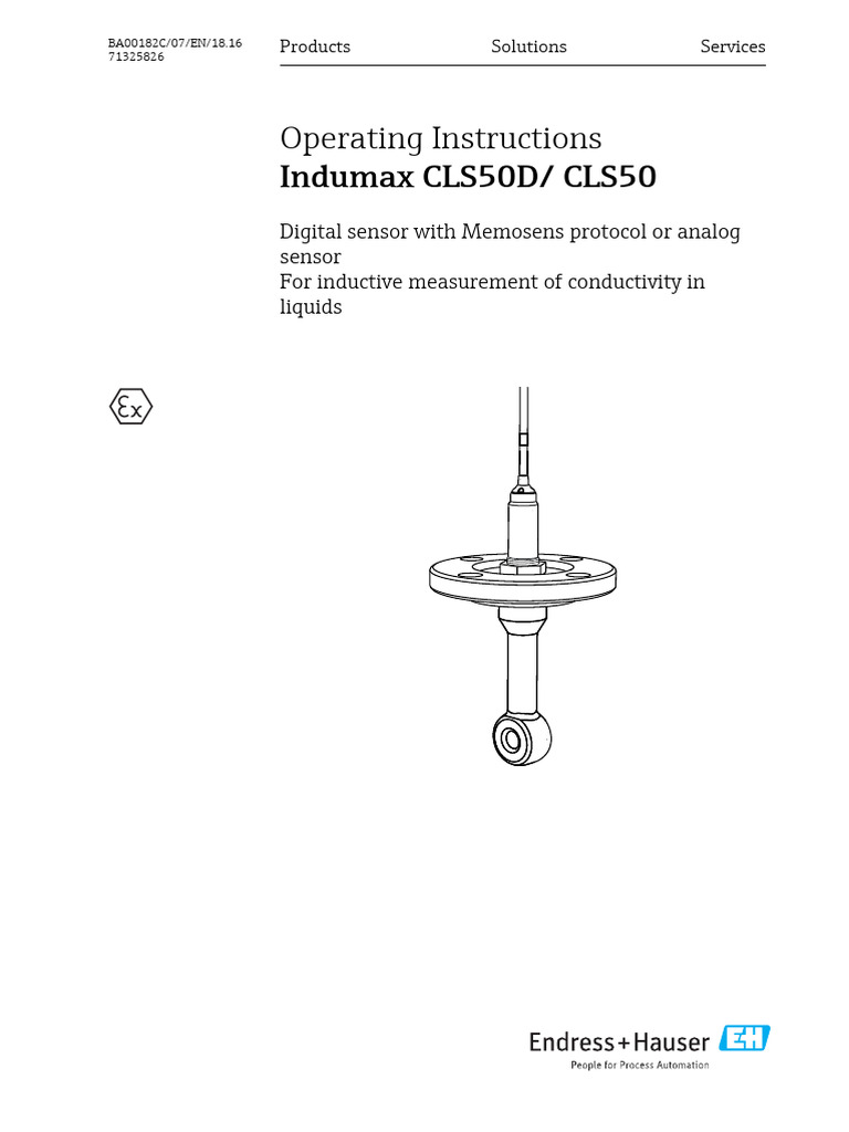 Indumax CLS50D/CLS50 Sensor Guide | PDF | Safety | Electromagnetic ...