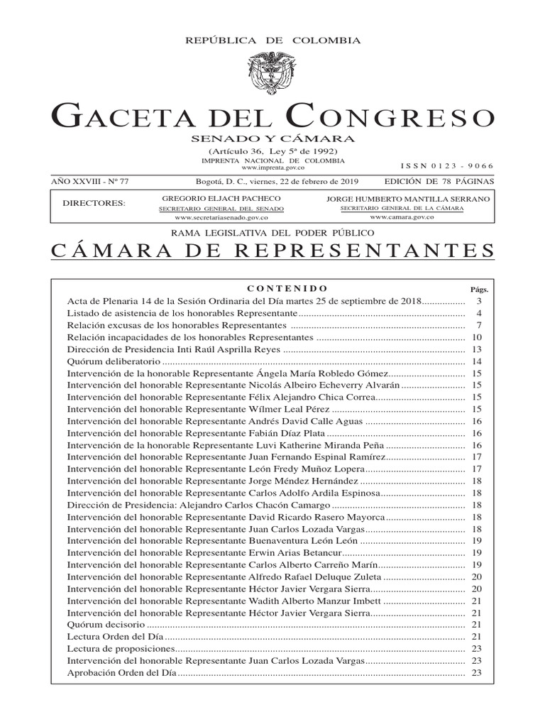 GC 0077 2019 | PDF | Instituciones gubernamentales | Ley politica