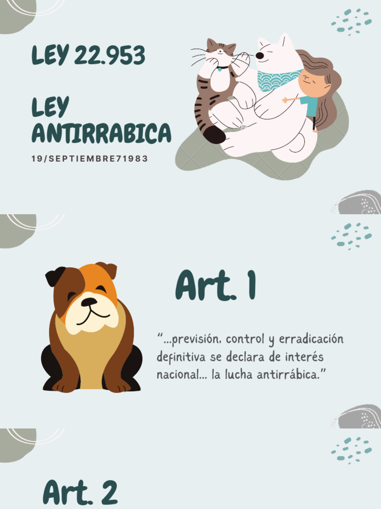 Ley 22.953 | PDF | Rabia | Gatos
