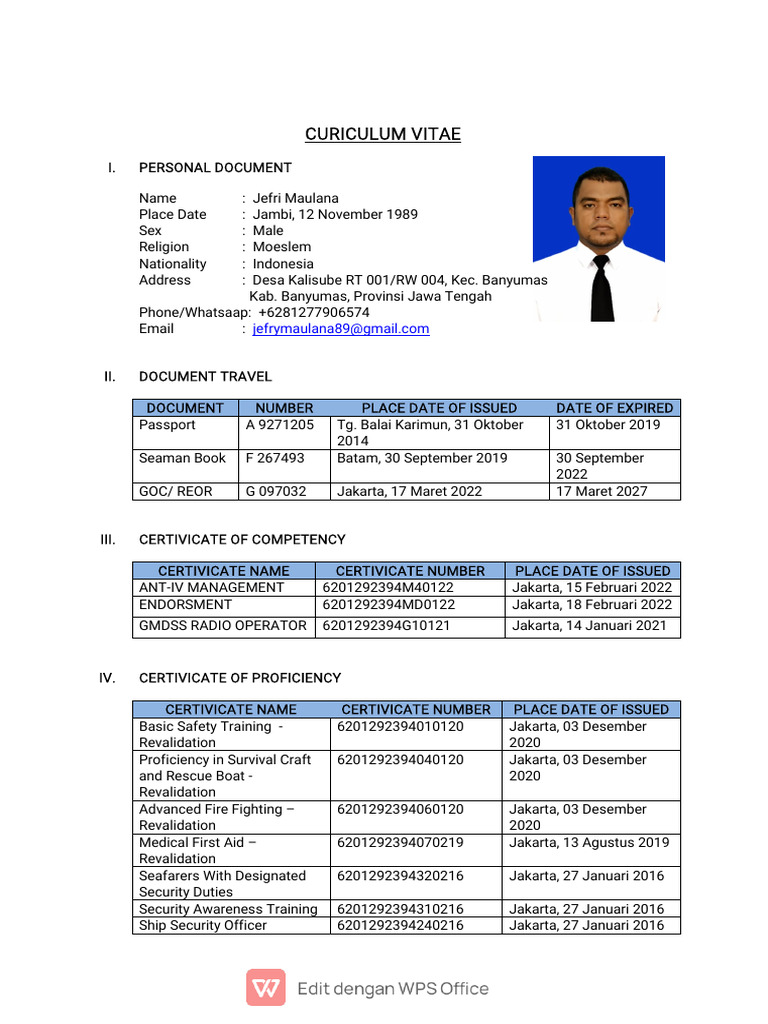 Curiculum Vitae JM | PDF