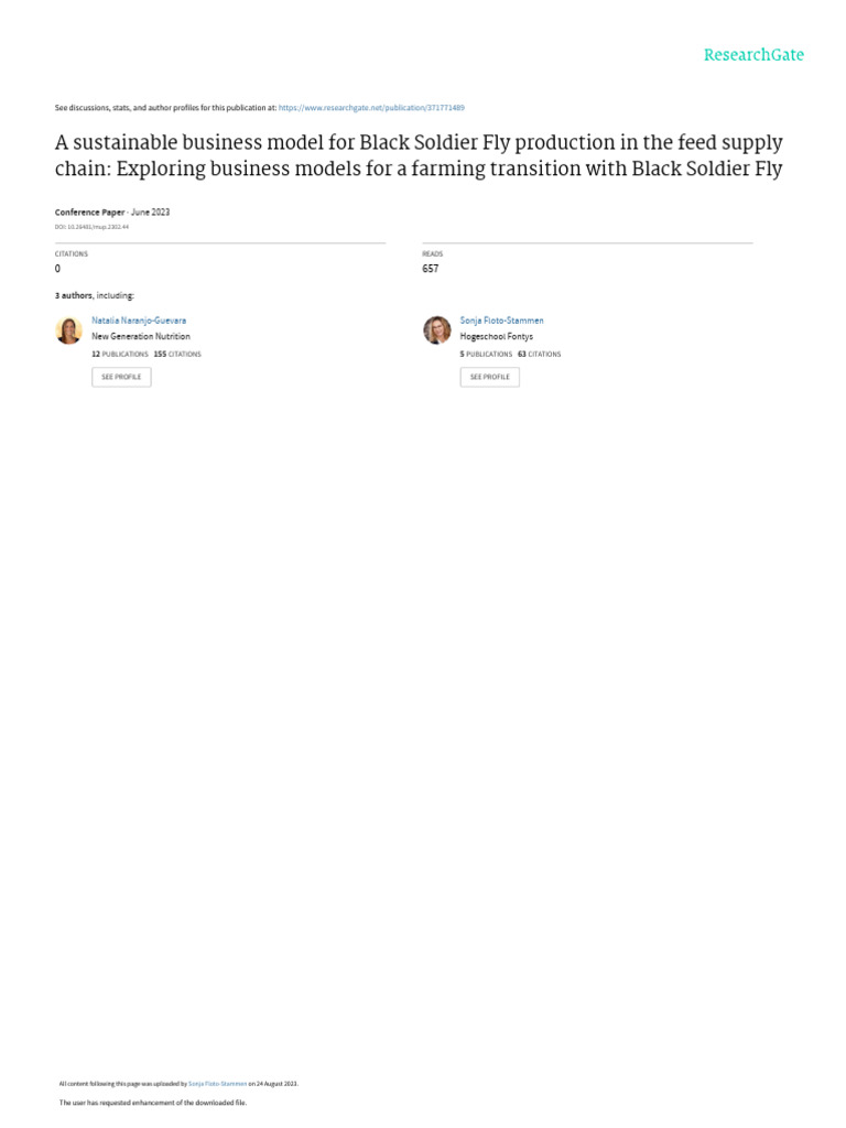 A Sustainable Business Model For Black Soldier Fly | PDF ... A Sustainable Business Model For Black Soldier Fly | PDF ...
