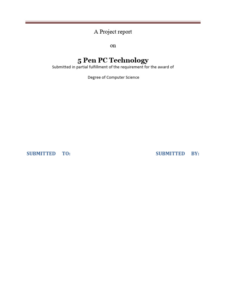 5 Pen PC Report | PDF | Computer Keyboard | Bluetooth