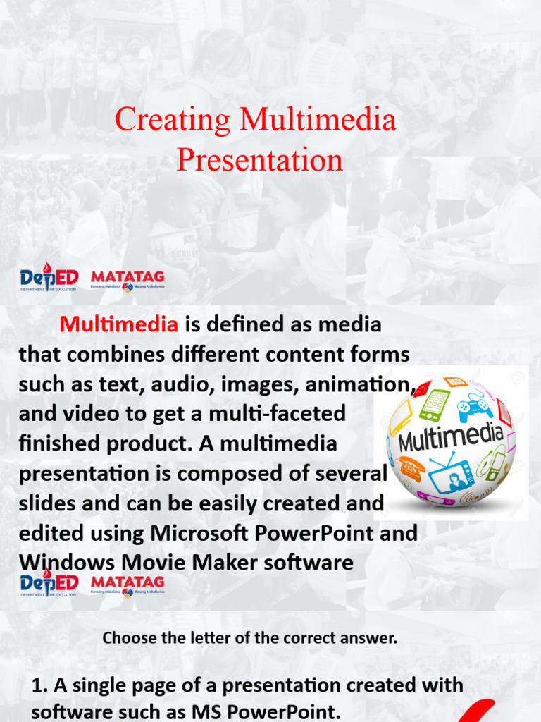 Creating Multimedia Presentation | PDF | Multimedia | Microsoft Windows