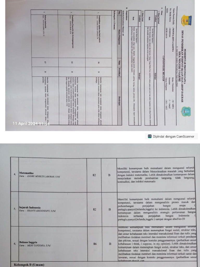 Raport Sem 3 Kelas Xi Pdf