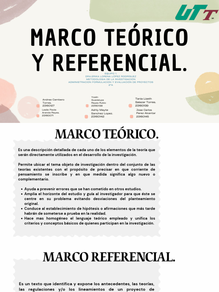 Marco Teórico y Referencial | PDF | Teoría | Estilo apa