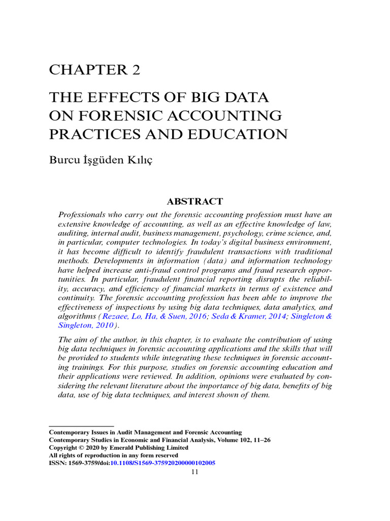 The Effects of Big Data On Forensic Accounting | PDF | Audit | Big Data
