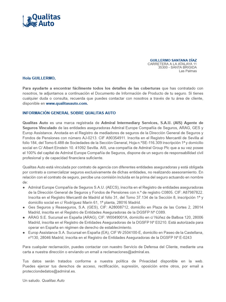 Qualitas Información | PDF | Seguro