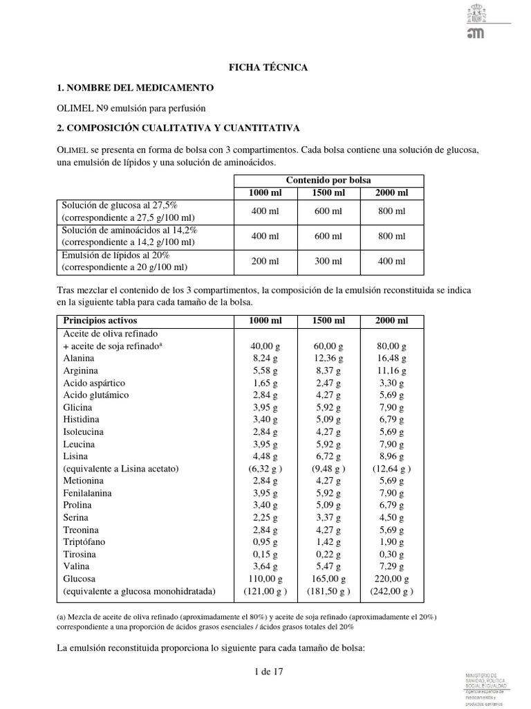 Ficha Técnica 1. Nombre Del Medicamento: Limel | PDF | Medicamentos con ...
