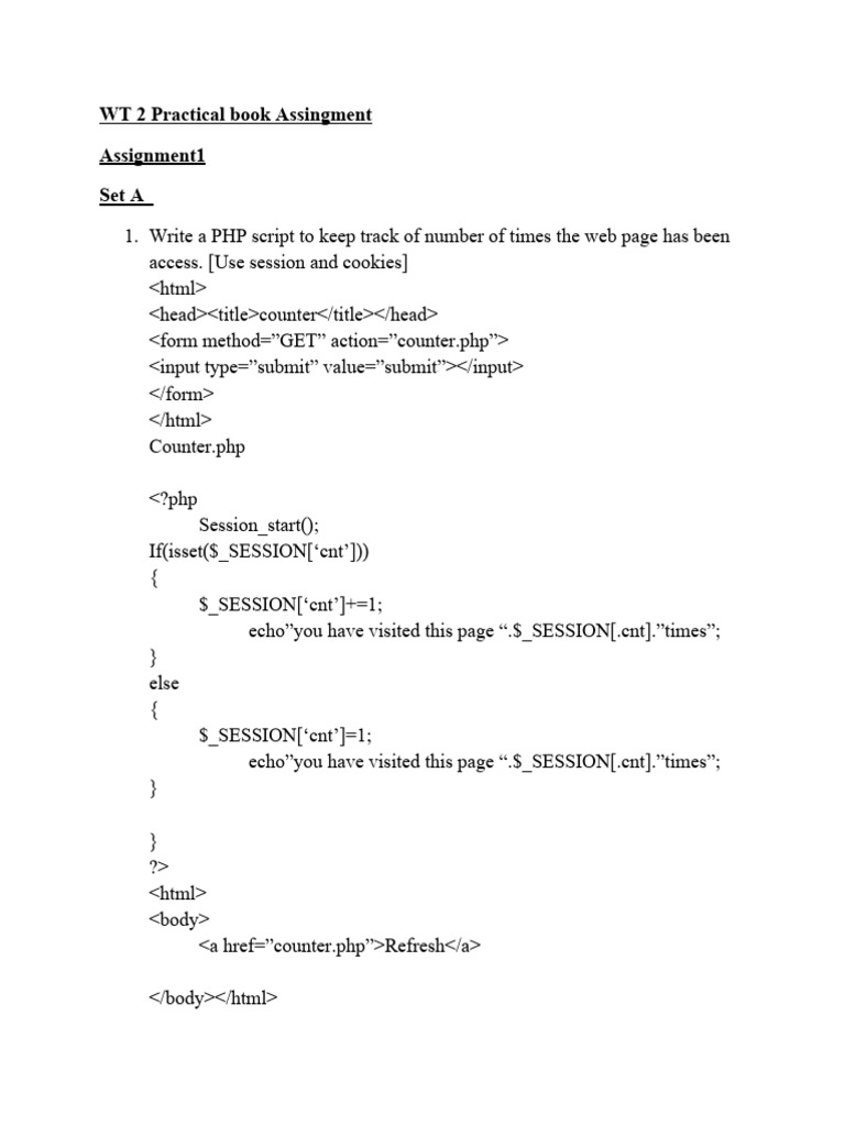 Practical Assignment 1 | PDF | World Wide Web | Internet & Web