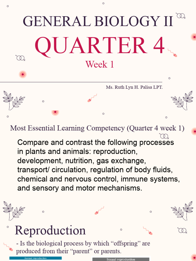 Q4-GEN.BIO-2-week-1 | PDF | Reproduction | Seed