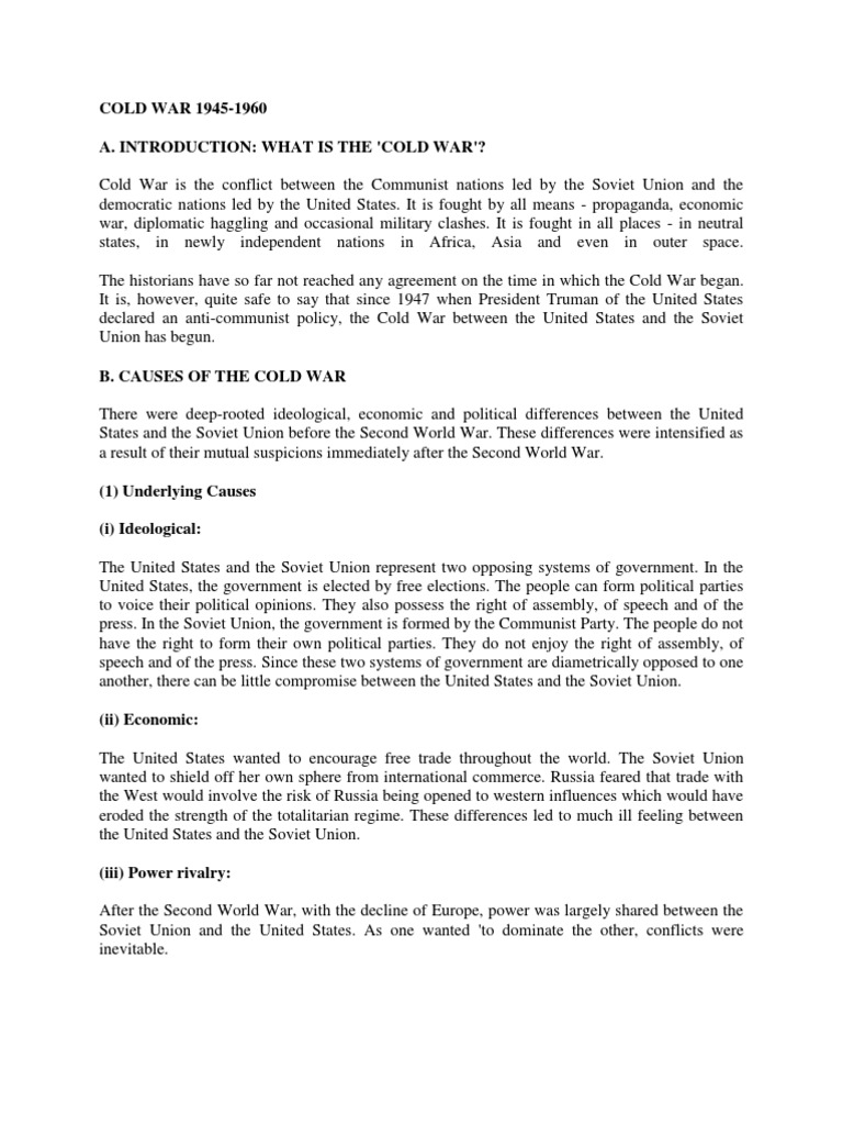 Cold War Origins: 1945-1949 Analysis | PDF | Nato | Soviet Union