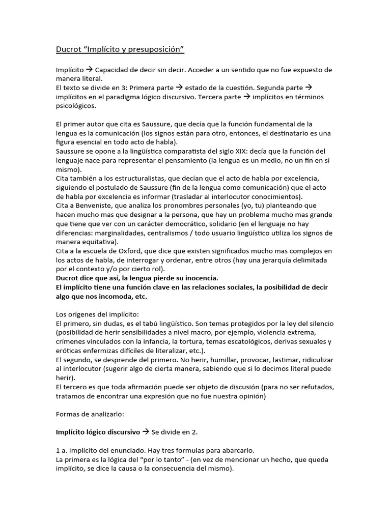 El Arte del Implícito en el Lenguaje | PDF | Habla | Lingüística