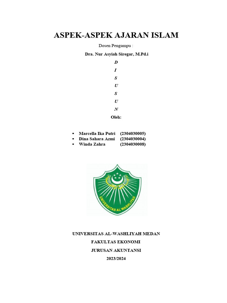 Tiga Aspek Utama Ajaran Islam | PDF | Agama & Spiritualitas