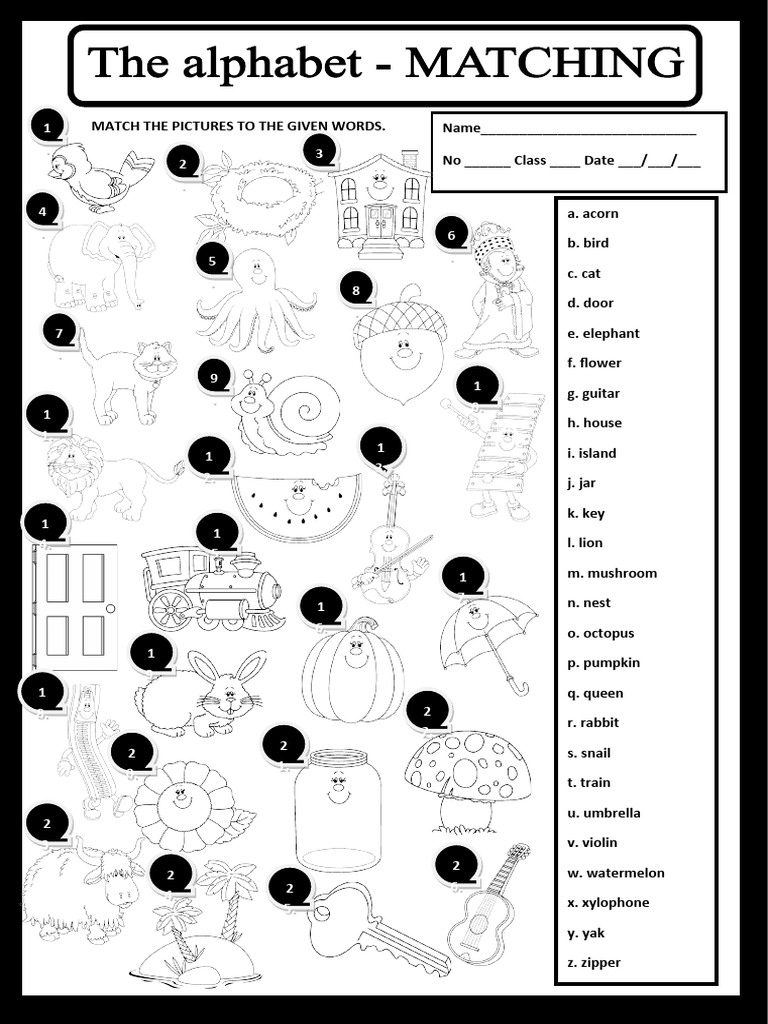 5 basico- the-alphabet-matching | PDF
