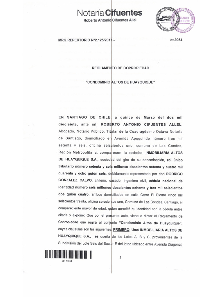 Reglamento de Copropiedad | PDF