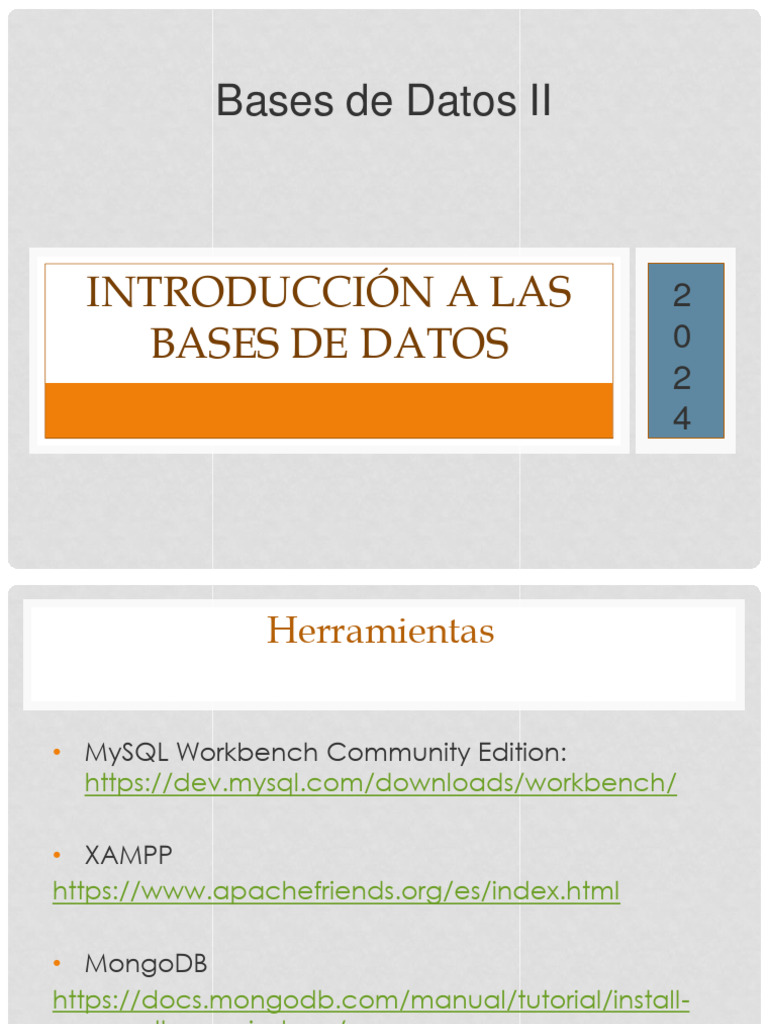 Clase 01 - Introducción - BasesDeDatos | PDF | Bases de datos ...