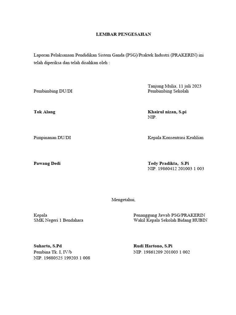 Format Penulisan Laporan, Idi | PDF