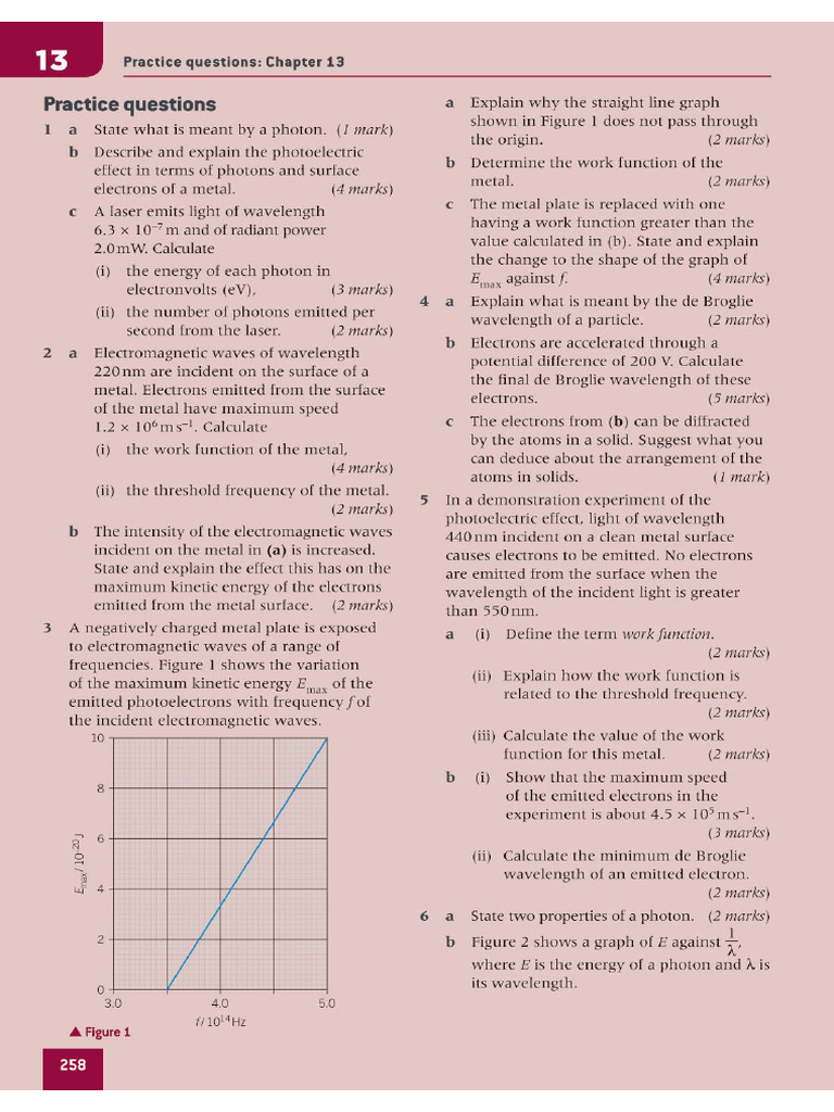 Chapter 13_ Quantum Physics_Test 10 OCR Physics Alevels | PDF
