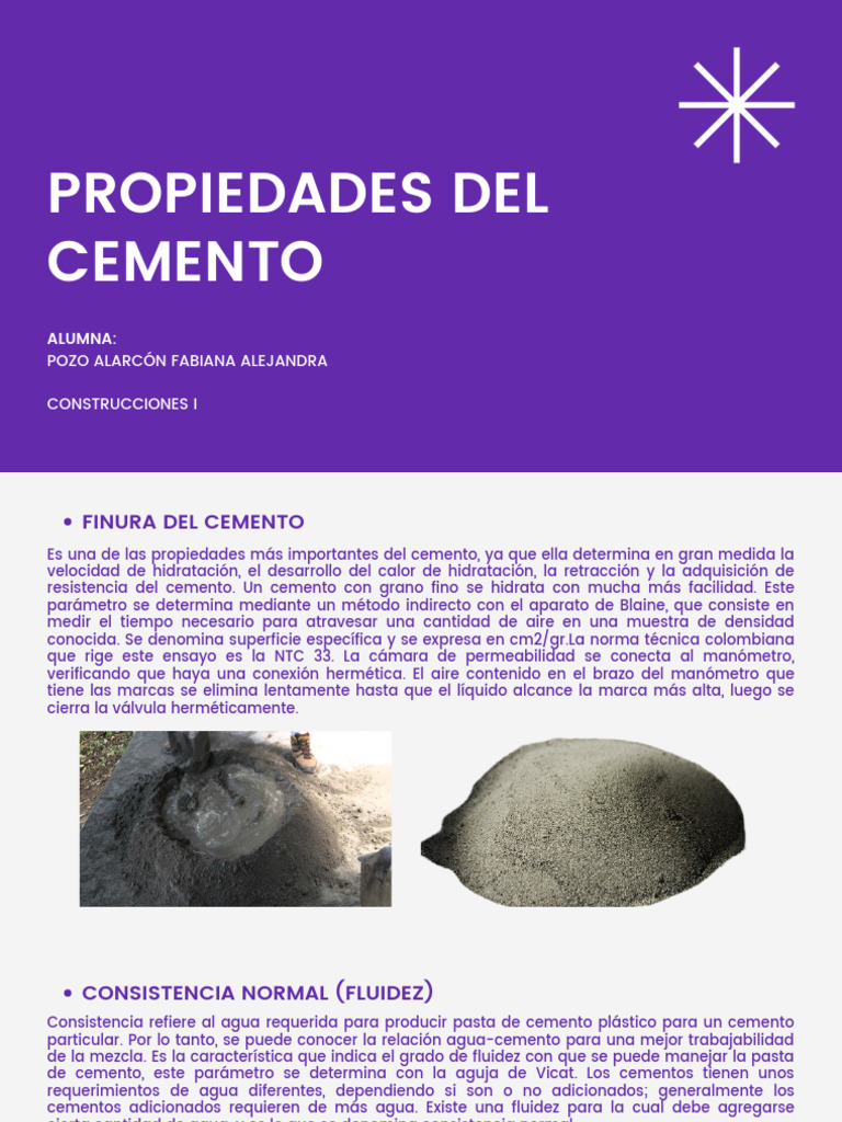 Propiedades Del Cemento | Descargar gratis PDF | Cemento | Líquidos