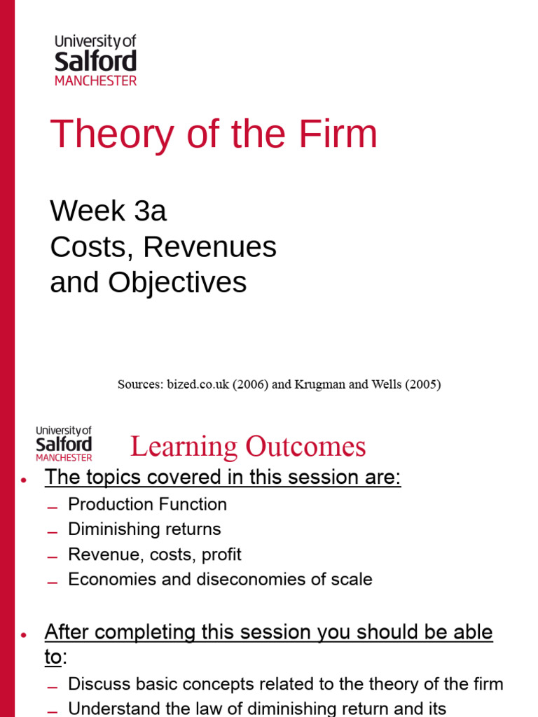 Week 3a Costs Revenue Profit Max | PDF | Average Cost | Long Run And ...