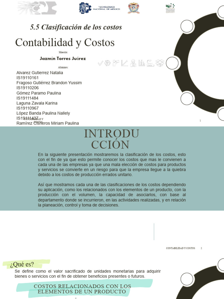 Clasificaciòn de costos | PDF | Costo | Contabilidad