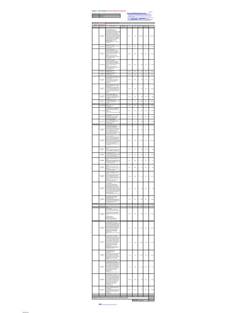 Cost Estimate for IFM Contract FSR Items | PDF | Duct (Flow) | Door