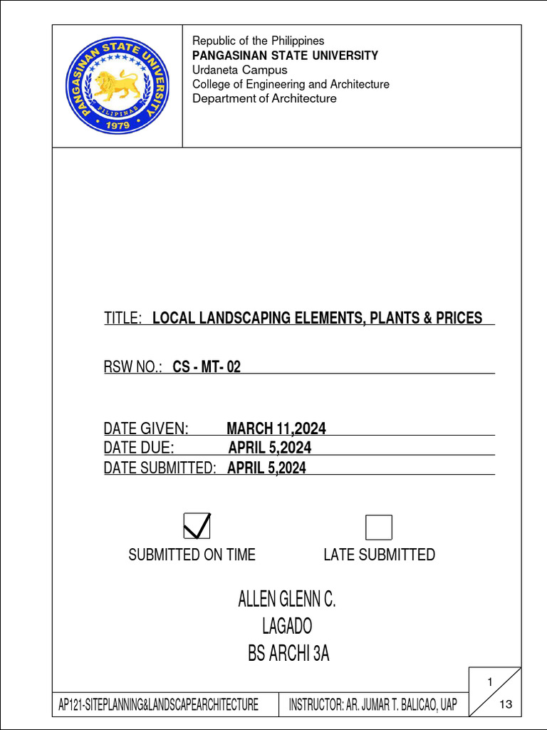 Lagado Ap CS-MT02 | PDF | Gardens | Earth Sciences Lagado Ap CS-MT02 | PDF | Gardens | Earth Sciences