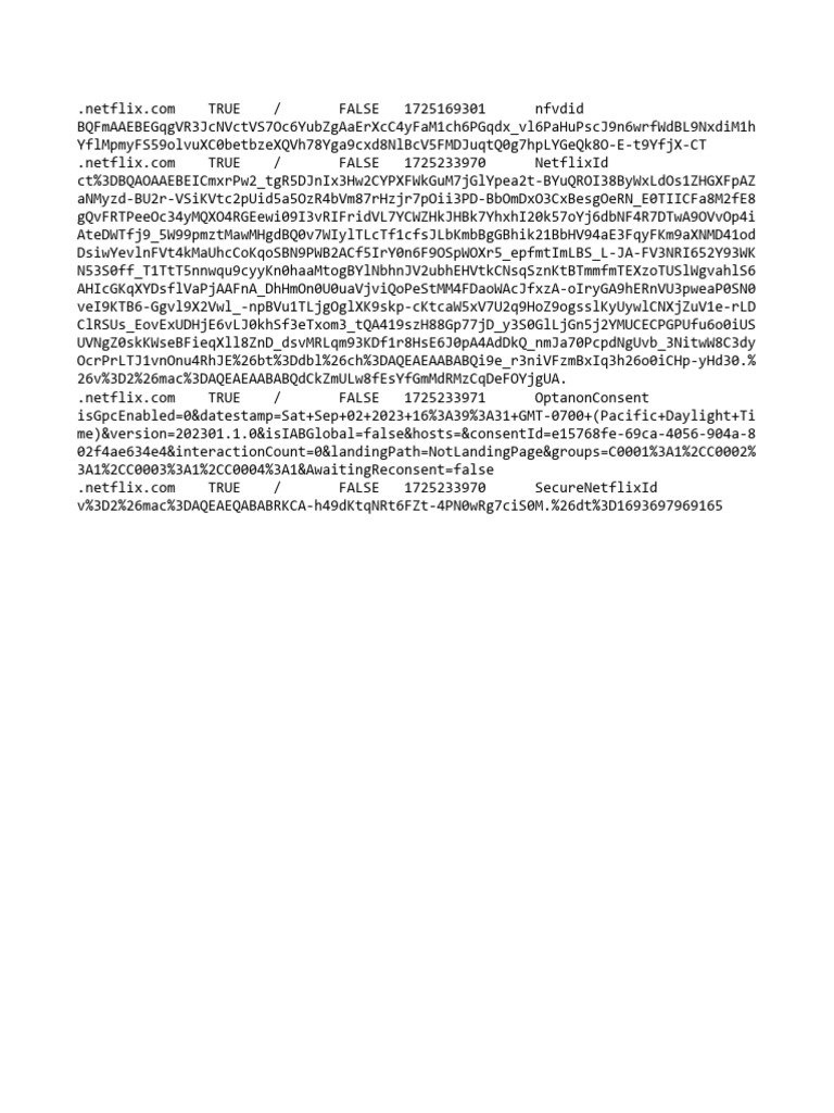 Netflix Cookies Management 2023 | PDF