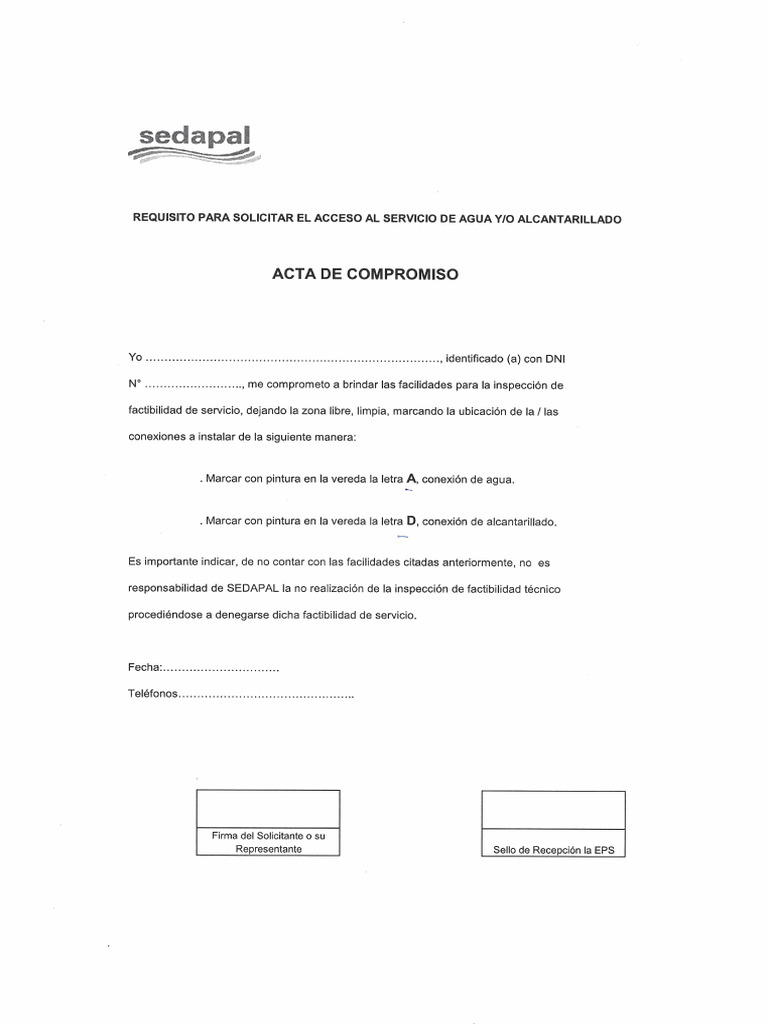Acta de Compromiso | PDF