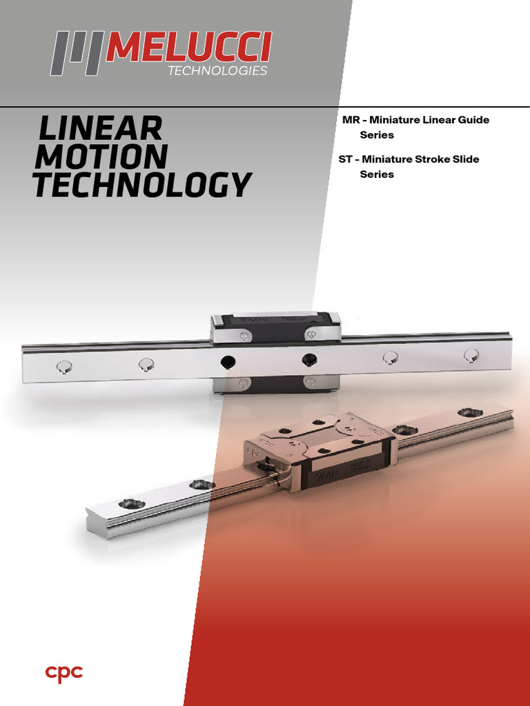 Melucci Catalogo CPC Guide Miniaturizzate ENG Low | PDF | Friction | Lubricant