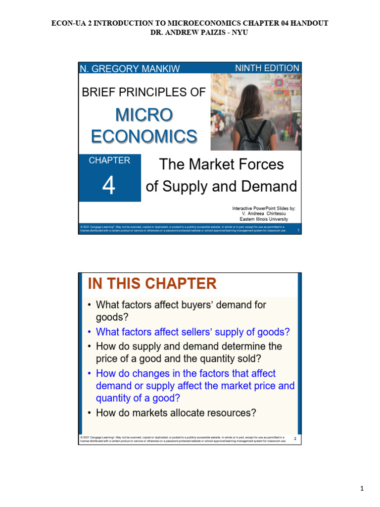 Ch04 The Market Forces of Supply and Demand PDF | Download Free PDF ...