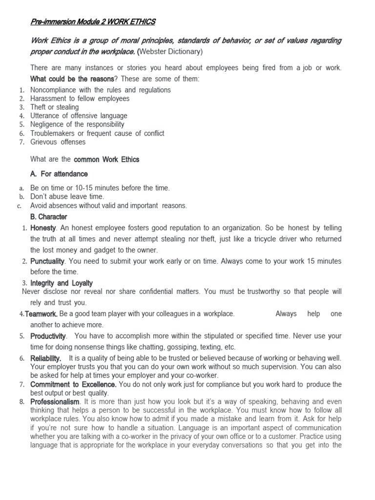 Pre Immersion Mod. 2 2 | PDF