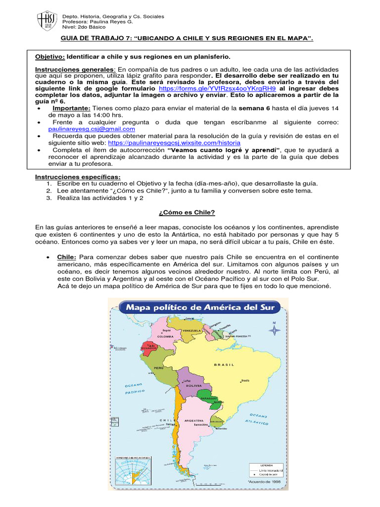 2º-BÁSICO-HISTORIA Mapas | PDF | Chile