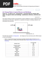 Table Air Change Handling Based On ASHRAE | PDF | Cafeteria