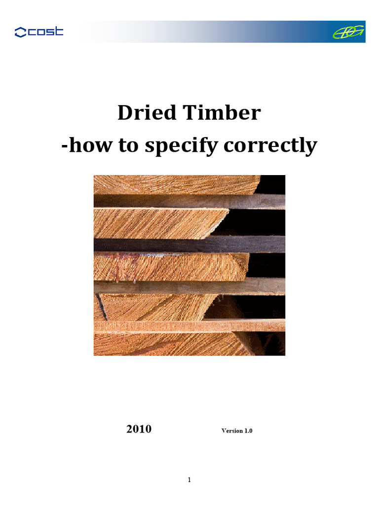 4.2 Dried Timber How To Specify Correctly | PDF | Humidity | Lumber