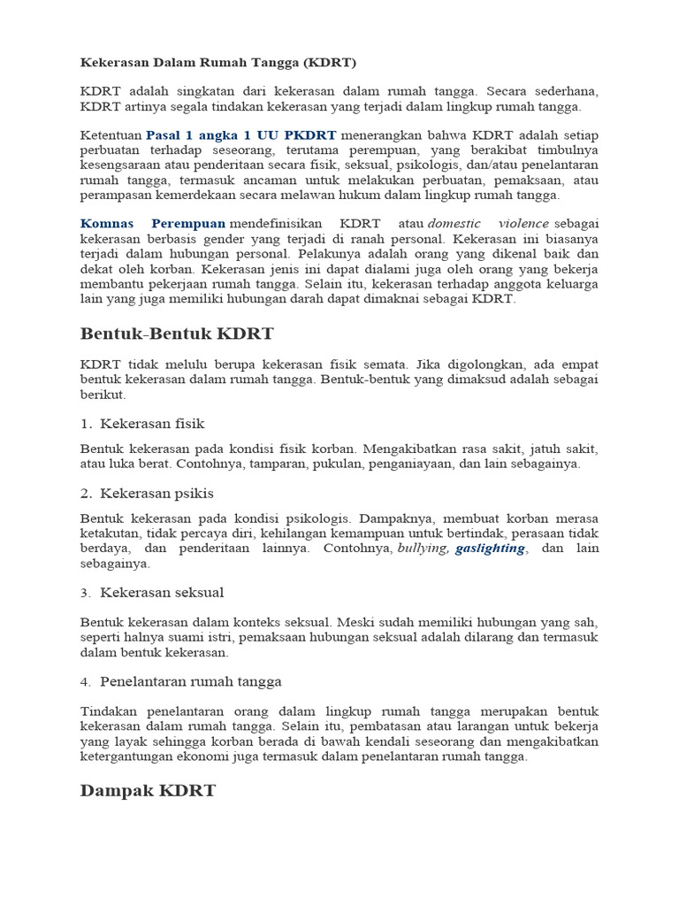 KDRT | PDF | Ilmu Sosial