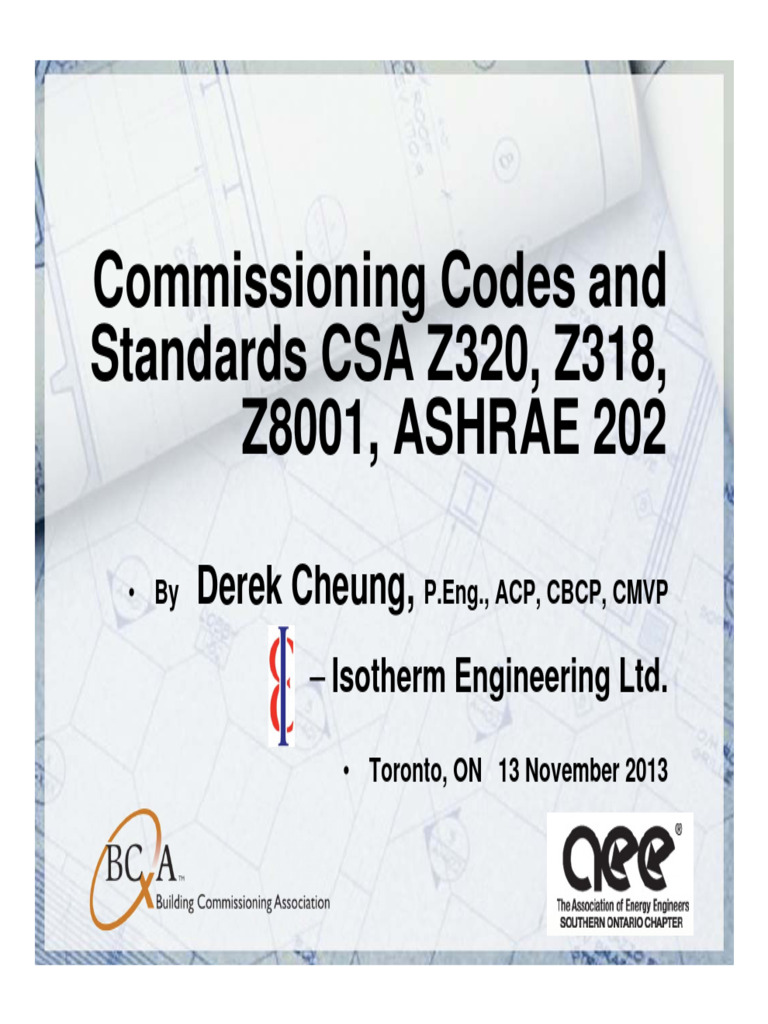 Commissioning Standards Overview | PDF | Building Technology