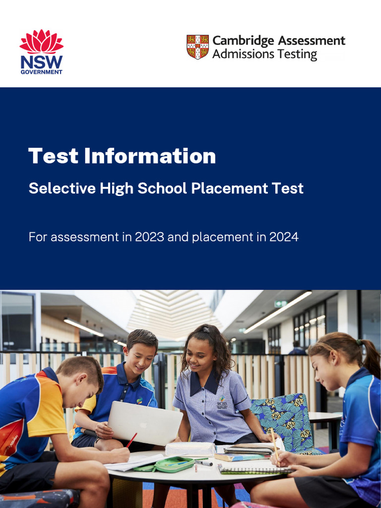 NSW SHS Test Information 2023-v2 | PDF | Multiple Choice | Argument