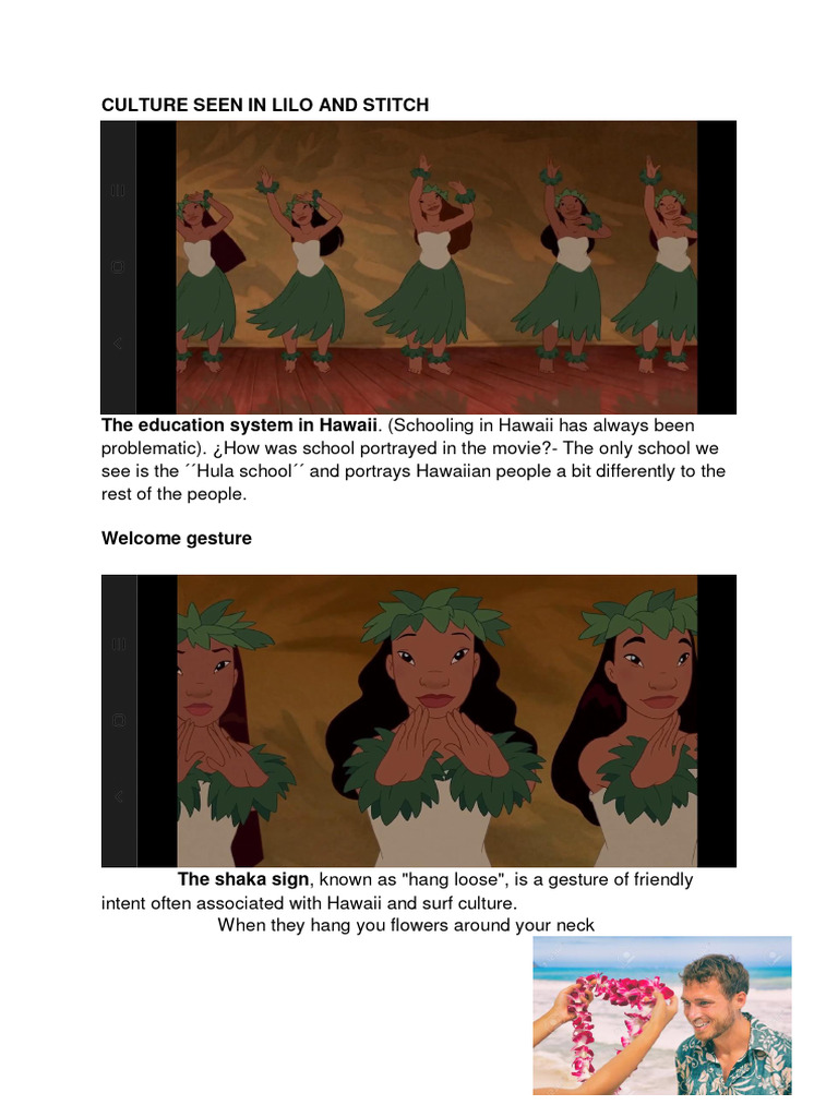 Hawaiian Culture in Lilo and Stitch | PDF