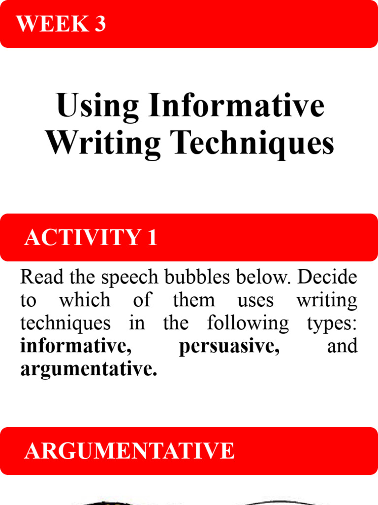 Informative Writing Techniques Guide | PDF | Essays