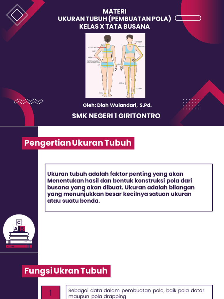 UKURAN TUBUH (PEMB. POLA) | PDF