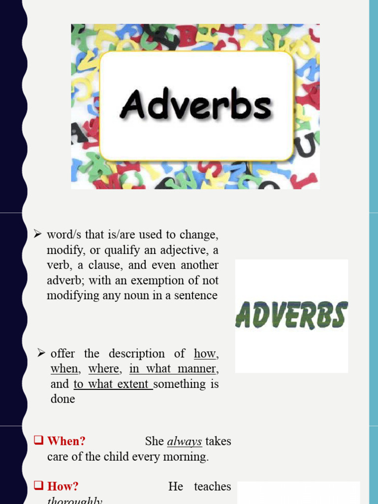 Understanding Adverbs and Their Functions | PDF | Adverb | Adjective