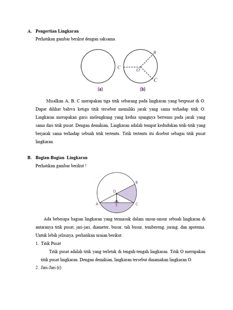 Modul MTK 2SMP Lingkaran | PDF