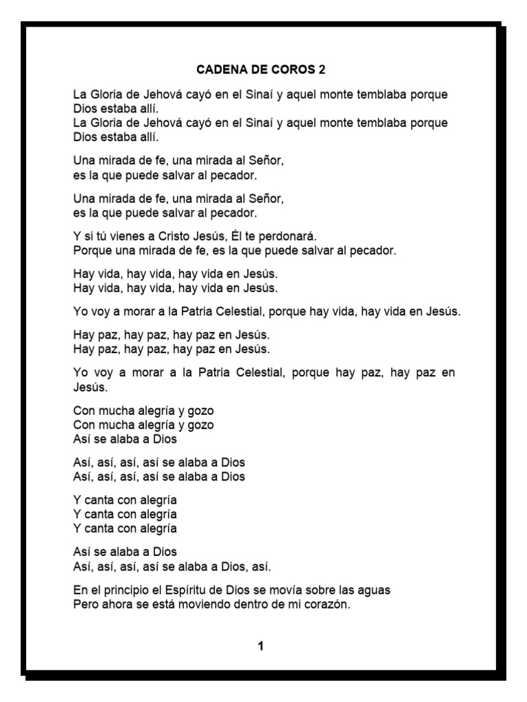 Cadena de Coros 2 Hno. Francisco Corado | PDF | Cristo (título) | Jesús