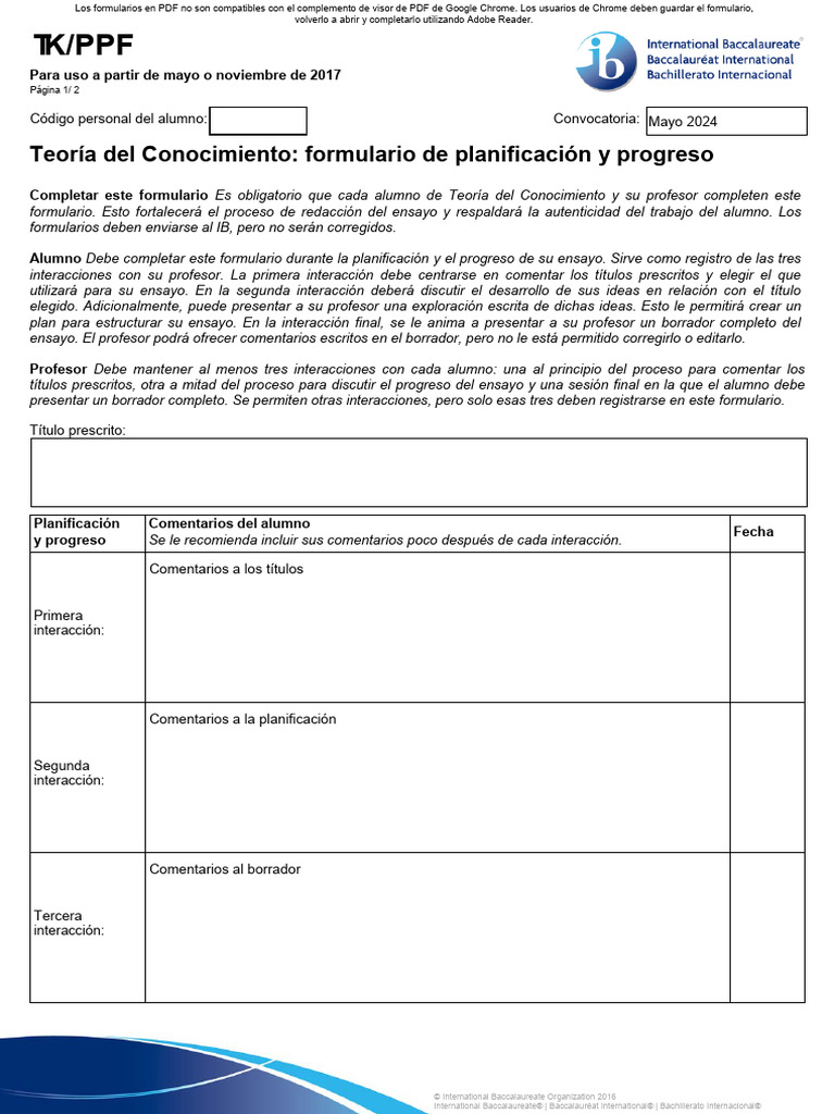Formulario de planificación y progreso . | PDF | Software de la aplicacion | Informática