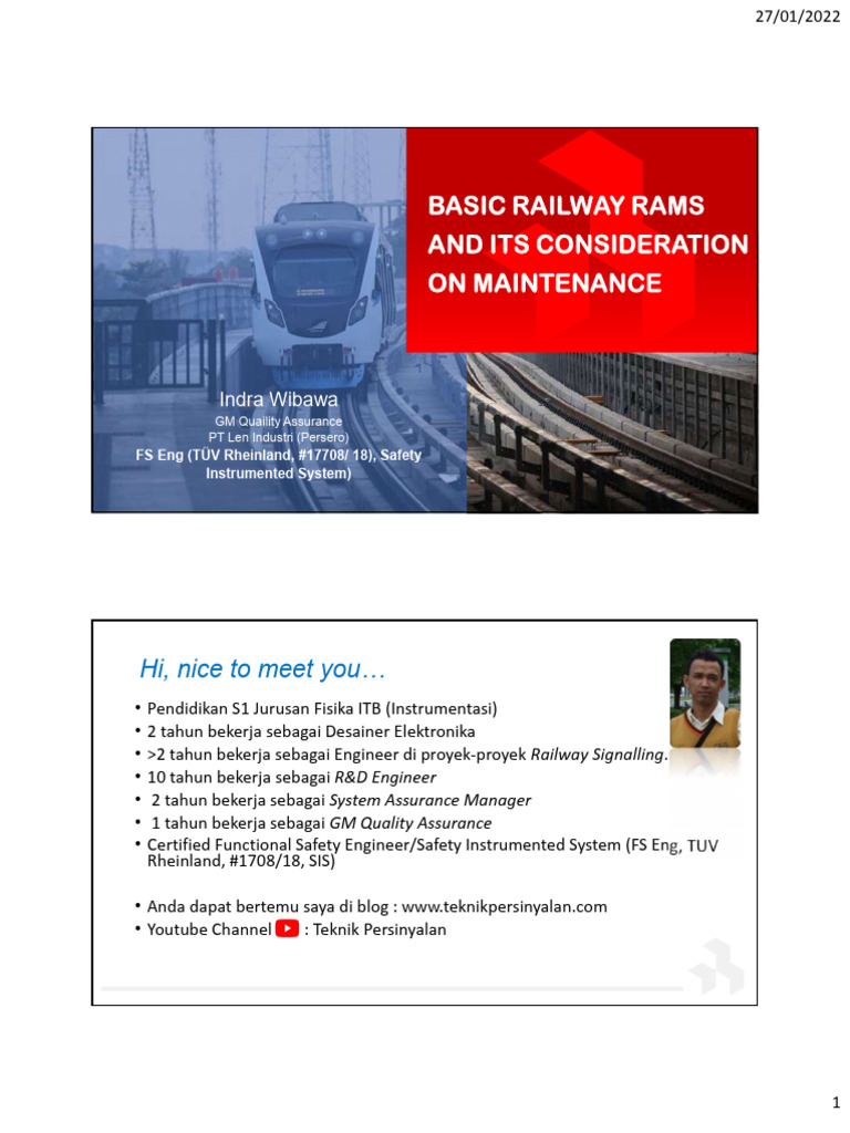 Railway RAMS dan Pemeliharaan | PDF