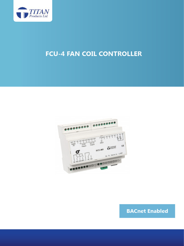 BACnet Fan Coil Controller FCU-4 | PDF | Relay | Temperature