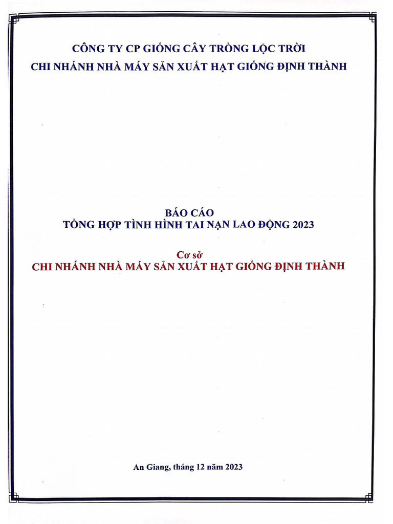 Bao Cao Tong Hop TNLĐ | PDF