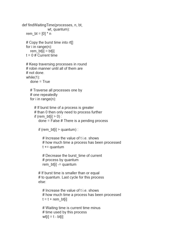 Round RObin Araival Time | PDF | Computer Programming | Applied Mathematics