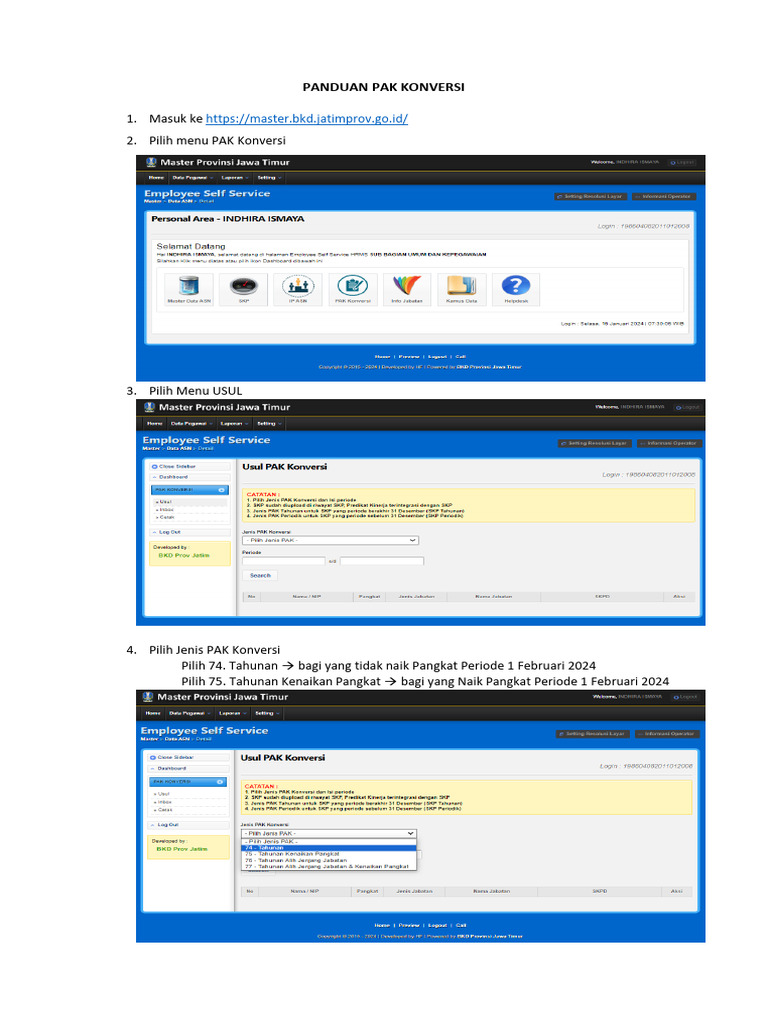 Panduan Input PAK KONVERSI, Penomoran & CETAK | PDF